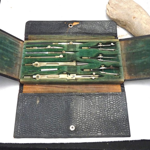 Ecco | Art | Antique Ecco Co Germany Drafting Set Drawing Tools Compass ...